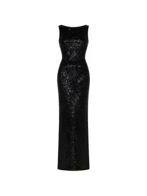 ROSERRY Kylie Sequin-embellished Sleeveless Maxi Dress - Black