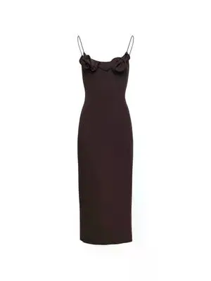 Magda Butrym Spaghetti Strap Maxi Dress With Floral Appliques