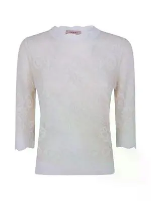 TWINSET Lace-knit Scalloped-edge Sweater