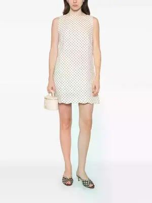 Faithfull The Brand Iria Polka-dot Mini Dress - Neutrals