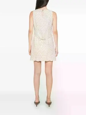 Faithfull The Brand Iria Polka-dot Mini Dress - Neutrals