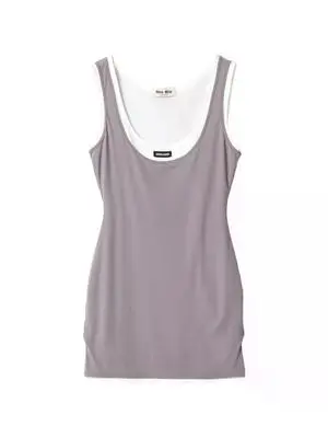 Miu Miu Stretch Jersey Mini-dress - Grey