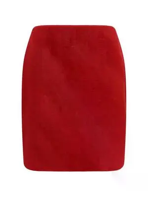 Fabiana Filippi Elasticated Wool Skirt - Red