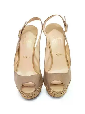 CHRISTIAN LOUBOUTIN Lady Indiana Slingback Platform Sandals