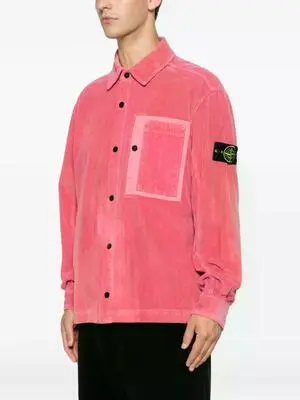 Stone Island Corduroy-texture Chest-pocket Shirt