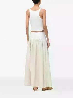 Staud Procida Gathered Linen Skirt