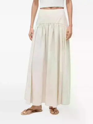 Staud Procida Gathered Linen Skirt