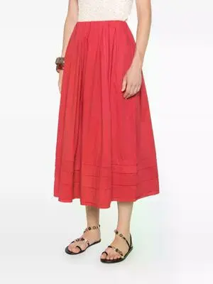 Faithfull The Brand Cales Pleated Mid Skirt