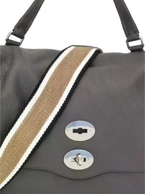ZANELLATO Medium Postina Daily Studded Leather Tote Bag Grey