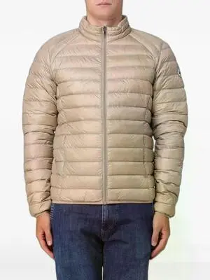 JOTT Quilted Logo-patch Jacket - Neutrals