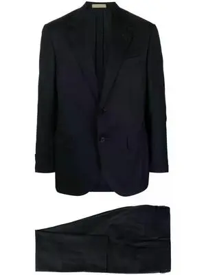 Corneliani Single-breasted Virgin Wool Suit - Blue