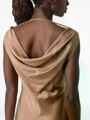 HANITA Cowl-neck Sleeveless Maxi Dress