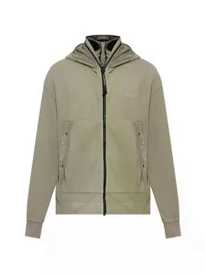C.P. COMPANY Goggle-detail Zip-up Hoodie - Neutrals