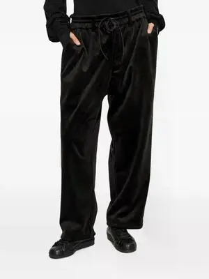 Y3 Velvet Drawstring-waist Trousers
