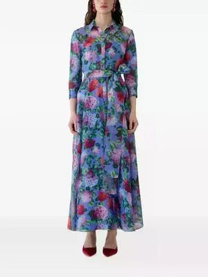 Carolina Herrera Hydrangea-print Maxi Dress