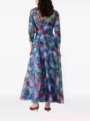 Carolina Herrera Hydrangea-print Maxi Dress