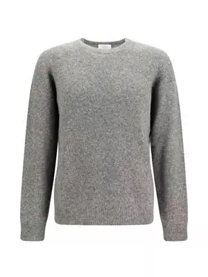 ROBERTO COLLINA Ribbed-trim Long-sleeve Sweater - Grey
