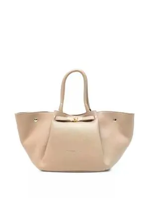 ADRIANNA FERETTI Twist-lock Pebbled Tote Bag