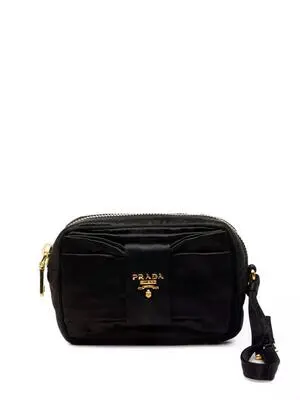 Prada 2013-2026 Raso Fiocco Bow Pouch - Black