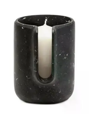 EDITIONS MILANO Kouki Marble Candle Holder - Black