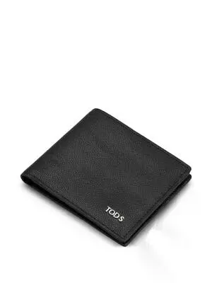 TOD'S Logo-plaque Pebbled-leather Wallet