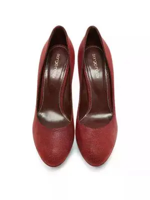 SERGIO ROSSI Karung Leather Platform Pumps