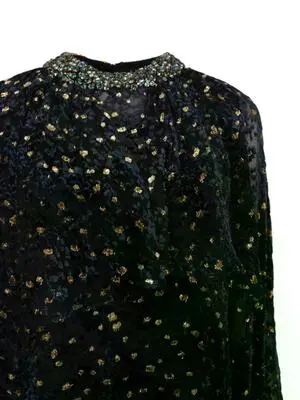 Biyan Beaded-neckline Fil-coupé Dress