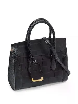 Alexander McQueen Heroine Croc-embossed Tote Bag