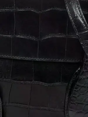 Alexander McQueen Heroine Croc-embossed Tote Bag
