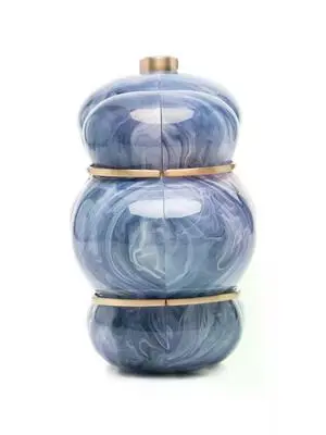 Cult Gaia Bolla Marbled Clutch Bag - Blue