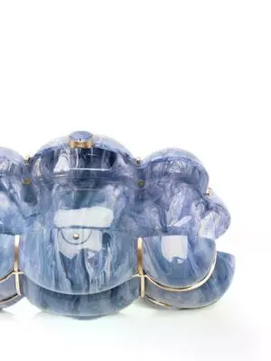 Cult Gaia Bolla Marbled Clutch Bag - Blue