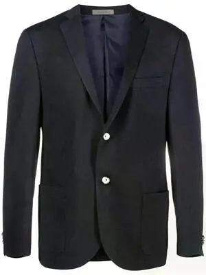 Corneliani Textured-finish Single-breasted Blazer - Blue