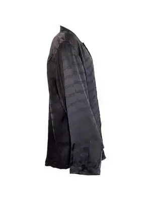 Balenciaga Logo-print Silk Long-sleeve Shirt - Black