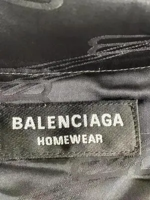 Balenciaga Logo-print Silk Long-sleeve Shirt