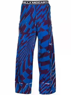 Stella McCartney X Ed Curtis Geometric-print Trousers - Blue