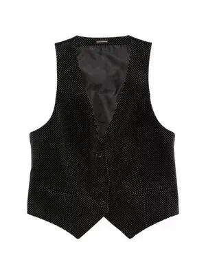 TOM FORD Polka-dot Waistcoat - Black