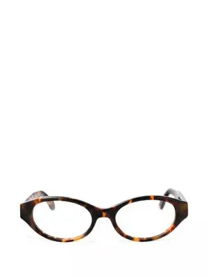 Palm Angels Tortoiseshell-effect Oval-frame Glasses