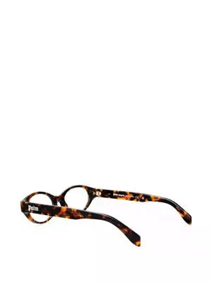 Palm Angels Tortoiseshell-effect Oval-frame Glasses