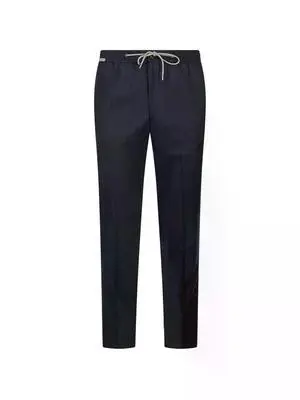 Corneliani Drawstring Trousers - Blue
