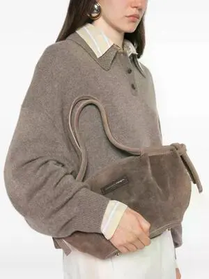 ADRIANNA FERETTI Suede Knot Detail Tote Bag