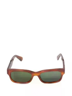 Borsalino X Marcello Rectangle Frame Sunglasses - Brown