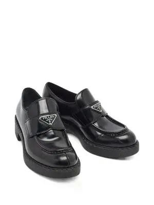 Prada Triangle Platform Loafers