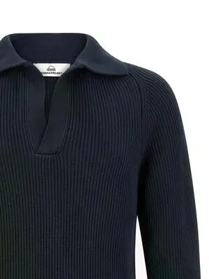 RIVIERA Ribbed Polo Collar Sweater