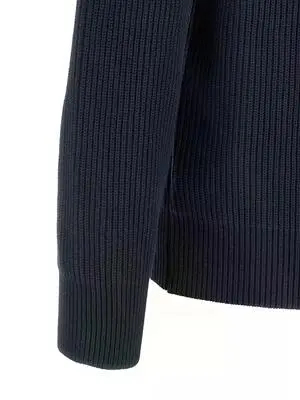 RIVIERA Ribbed Polo Collar Sweater