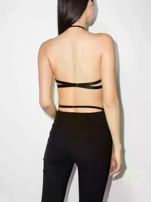 NENSI DOJAKA Sheer Panelled Halterneck Bra