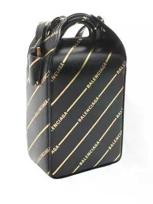 Balenciaga 2018-2026 Leather Logo Box Satchel