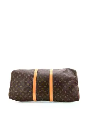 LOUIS VUITTON Keepall Bag Monogram Canvas 55 Travel Bag - Brown