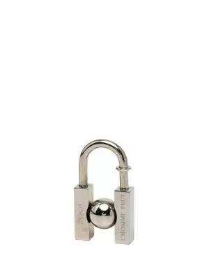 Hermès 2001 Palladium Plated L Homme Peut Embellir La Terre Cadena Charm - Silver