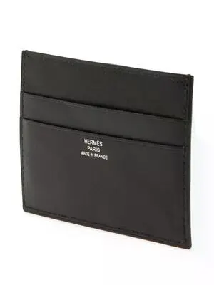 Hermès 2024 Evercolor And Tadelakt Cheval Picto Card Holder - Black