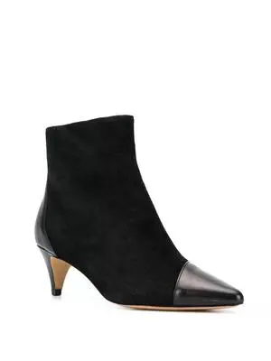 Isabel Marant Étoile Kitten Heel Pointed Boots - Black